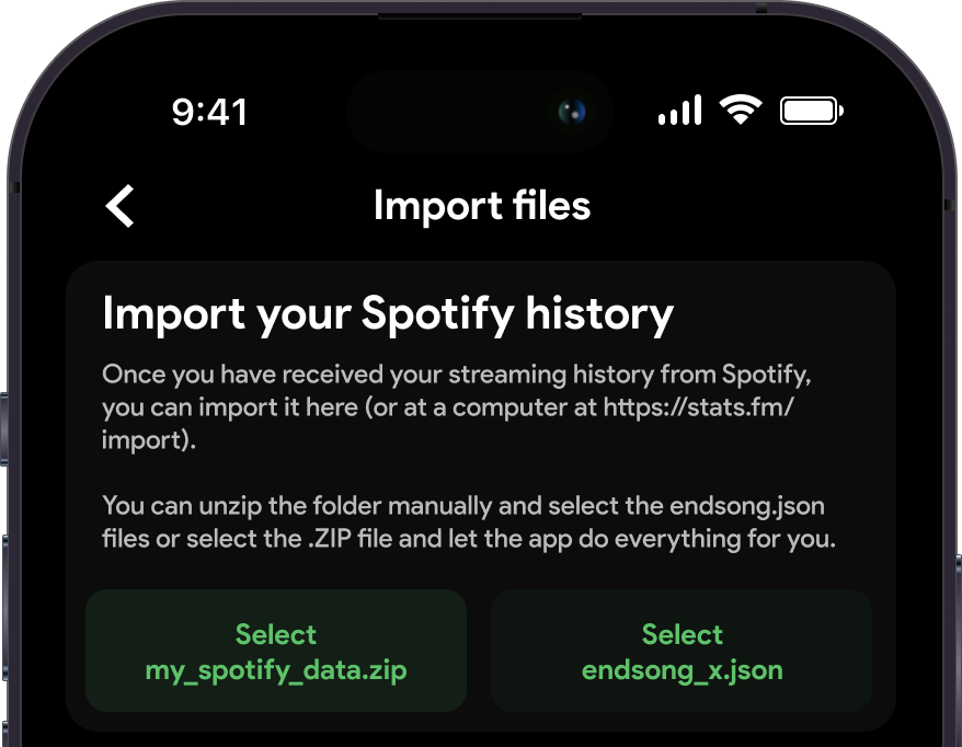 Import - App – stats.fm